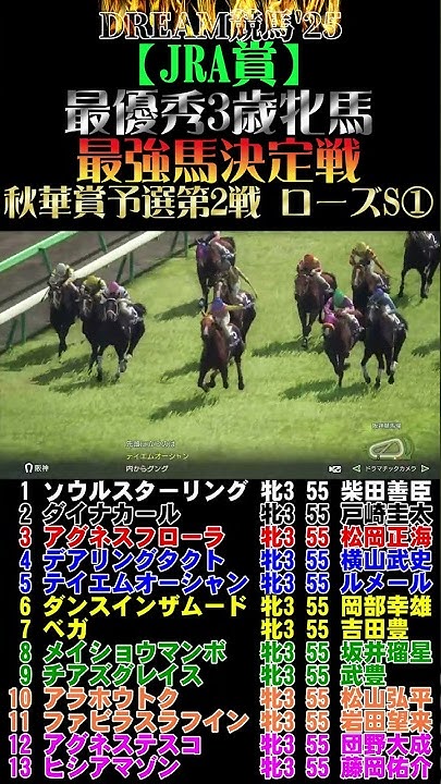 【ウイポ10 2025】DREAM競馬'25【JRA賞】最優秀3歳牝馬最強馬決定戦｜秋華賞予選 第2戦 ローズS① #競馬 #ウイニングポスト #JRA賞 #最優秀3歳牝馬 #秋華賞 ...