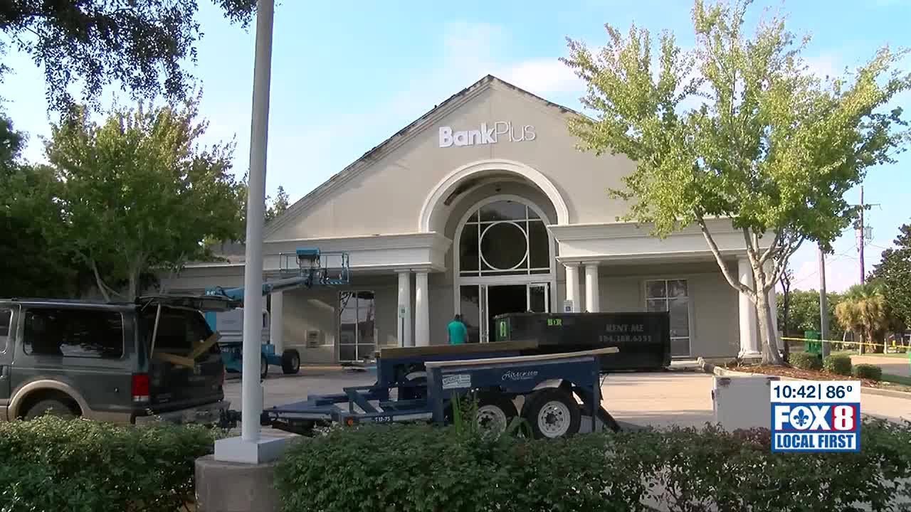 BankPlus branch on Veterans Boulevard damaged in predawn fire - YouTube