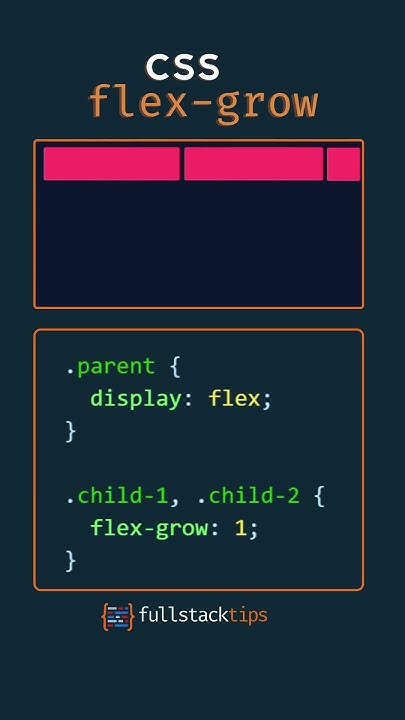 Htmlcsstips 15 Css Flex Grow Htmlcss Html Fullstack Css Css3 Html5 Cssanimation