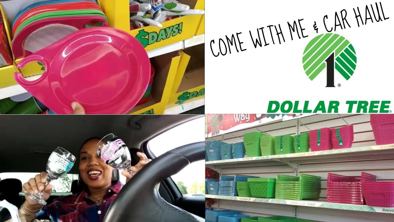 COME WITH ME TO DOLLAR TREE & CAR HAUL!!! - YouTube