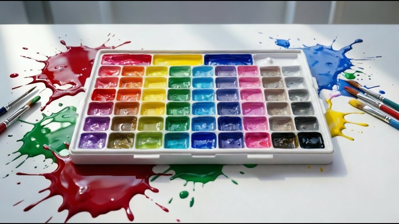 Making 54 Colors with Only 5 Primary Colors - YouTube