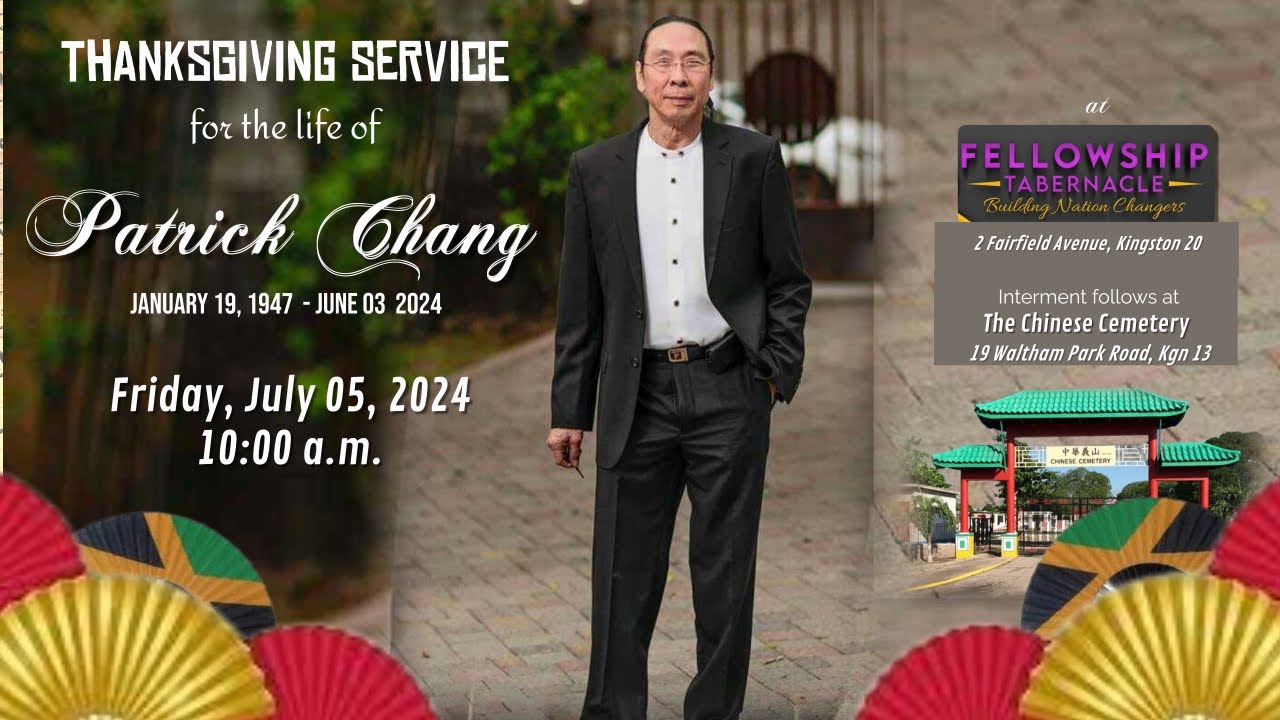 Thanksgiving Service for the Life of Patrick Chang - YouTube