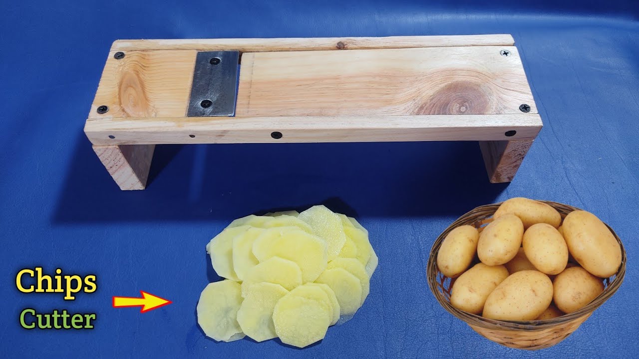 How to Make Chips Cutter !! Chips Maker Machine !! Potato Chips Making ...