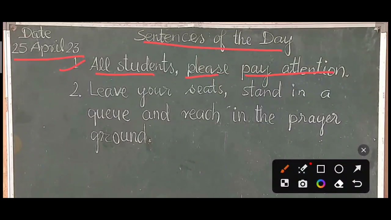 sentence of the day 25th April - YouTube