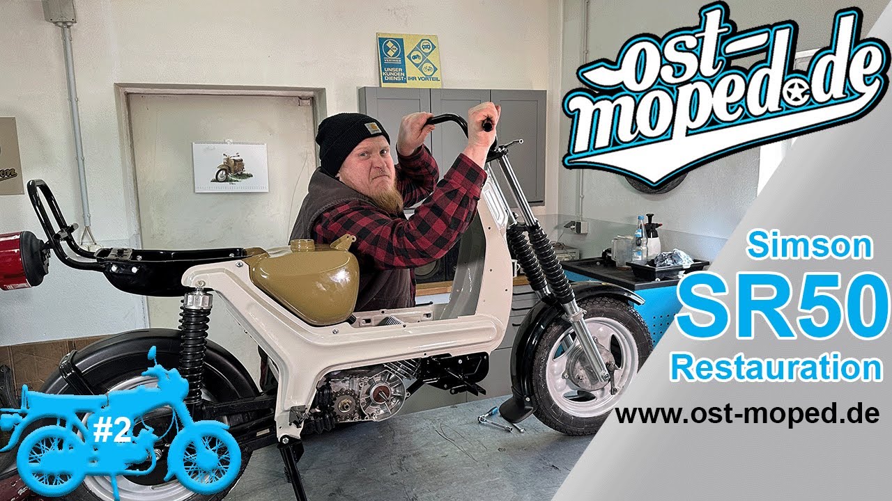 Simson SR50 - Folge 2 - Rahmen, Tank und Motor - YouTube