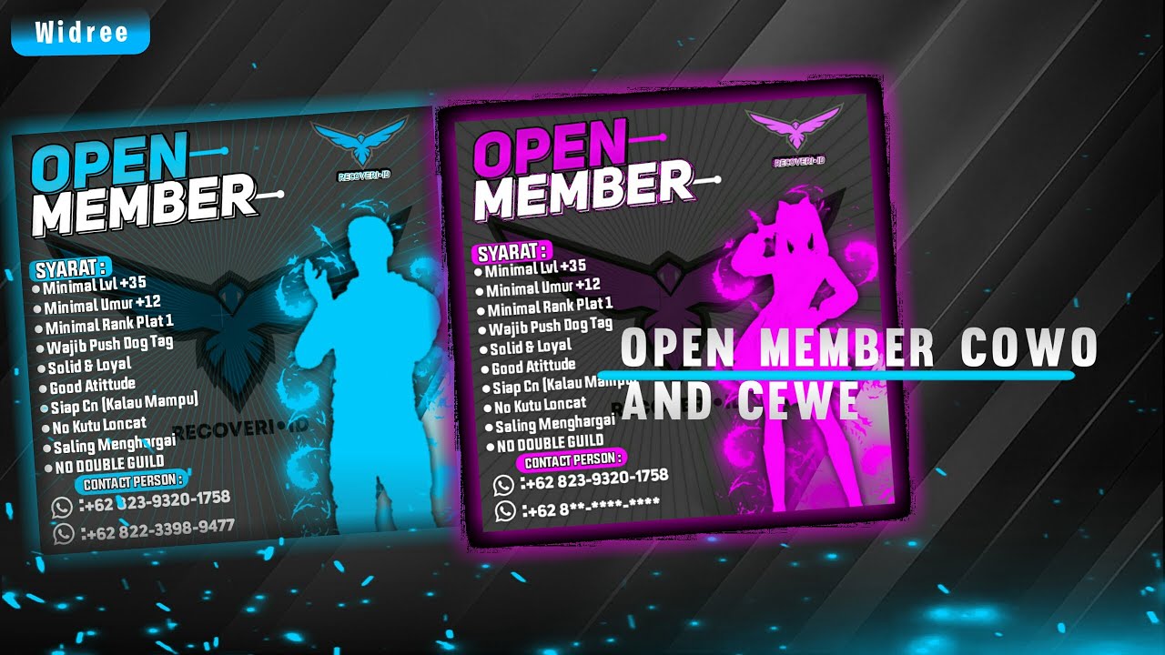 POSTER FF OPEN MEMBER COWO DAN CEWE FILE PLP - YouTube