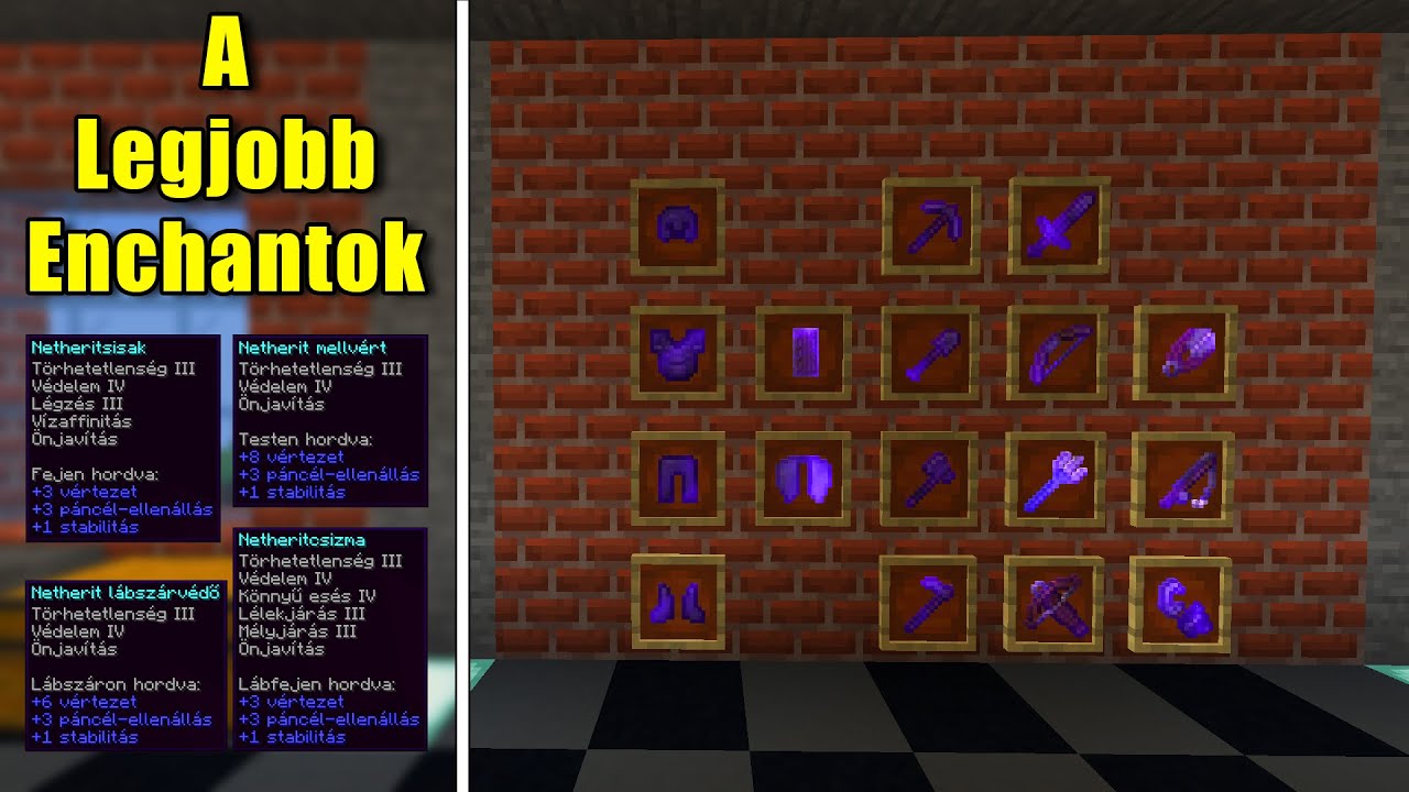 Legjobb Enchantok | Minecraft Tutorial Magyarul | 1.19 Java - YouTube