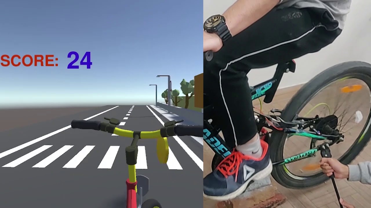 Bit BIKE --Amazing Bike game controlled with "real bike"!!!!! - YouTube