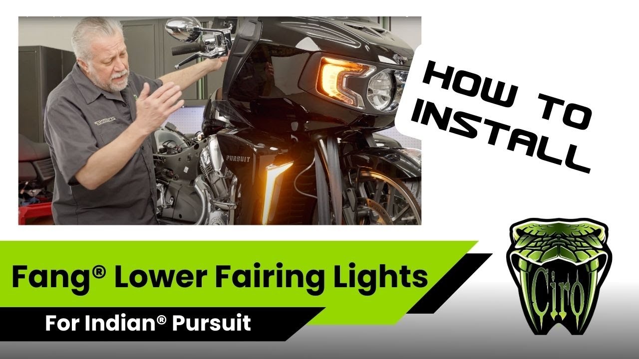 Fang Lower Fairing Lights for Indian Pursuit / How to Install - YouTube