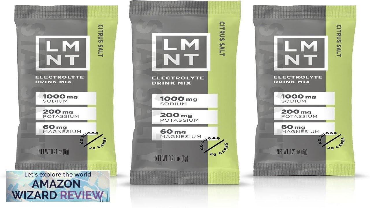 LMNT Zero-Sugar Electrolytes Citrus Salt Hydration Powder Packets No ...