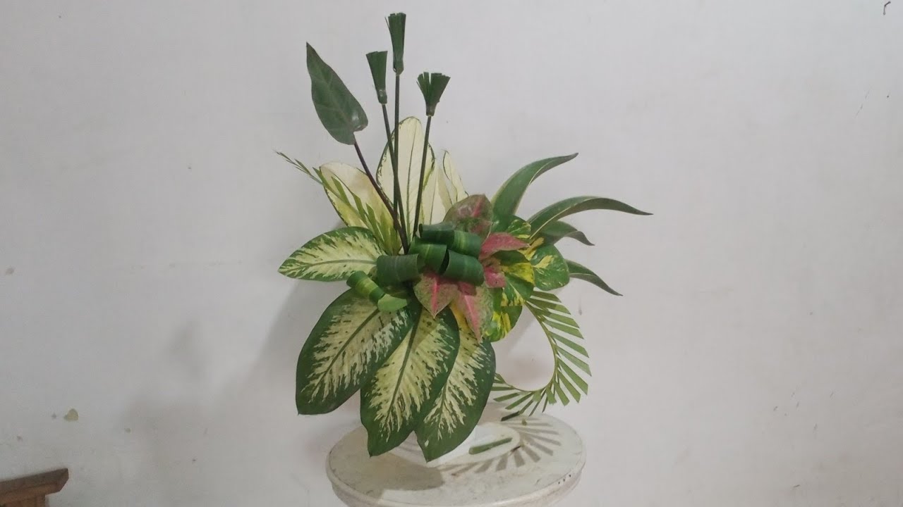 Edisi 0036: Tutorial Belajar merangkai daun simpel elegan - YouTube