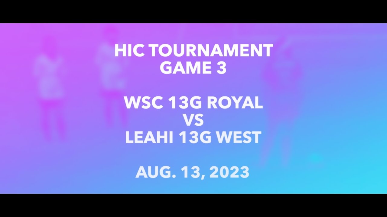 WSC 13G Royal vs Leahi 13G West 8-13-23 HD 1080p - YouTube