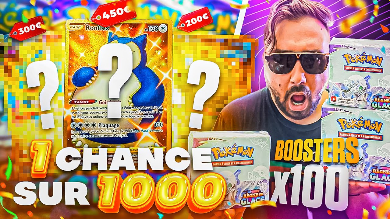 DAVID LAFARGE RECORD 3 CARTES GOLD ! OUVERTURE DE 100 BOOSTERS POKEMON ...