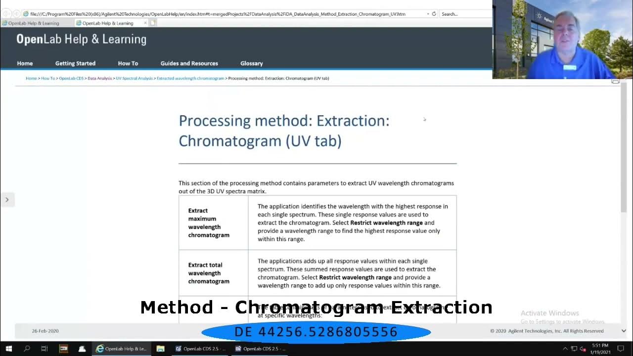 OpenLab CDS Data Analysis METHOD Chromatogram Extraction DE 44256 5286805556 - YouTube