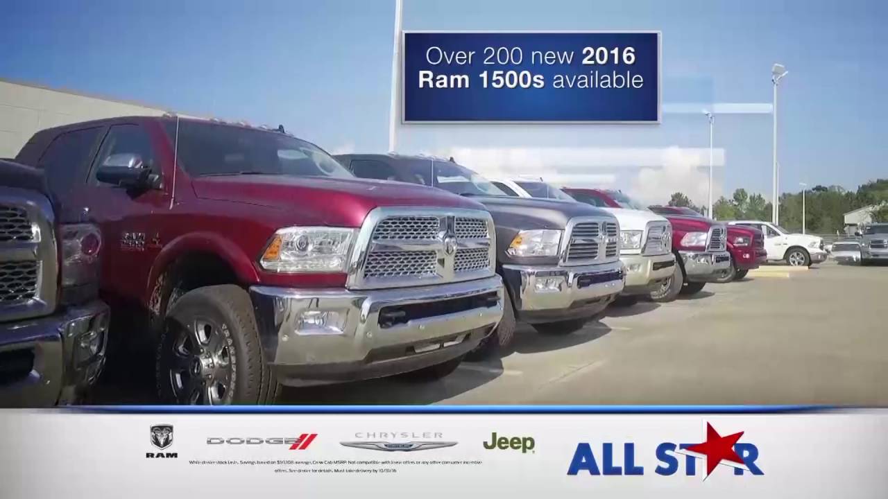All Star Dodge Chrysler Jeep Ram - October 2016 Commercial - Road To ...