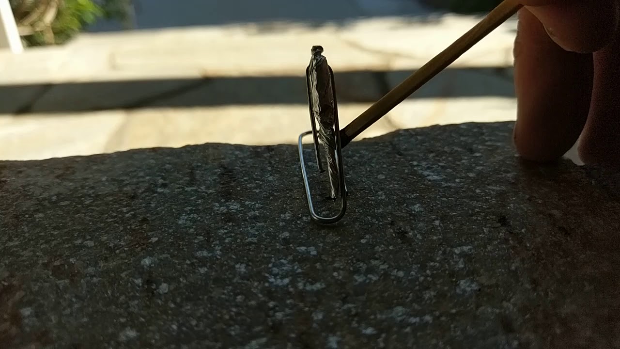 FMK: Launching match head rockets from paper clip - YouTube