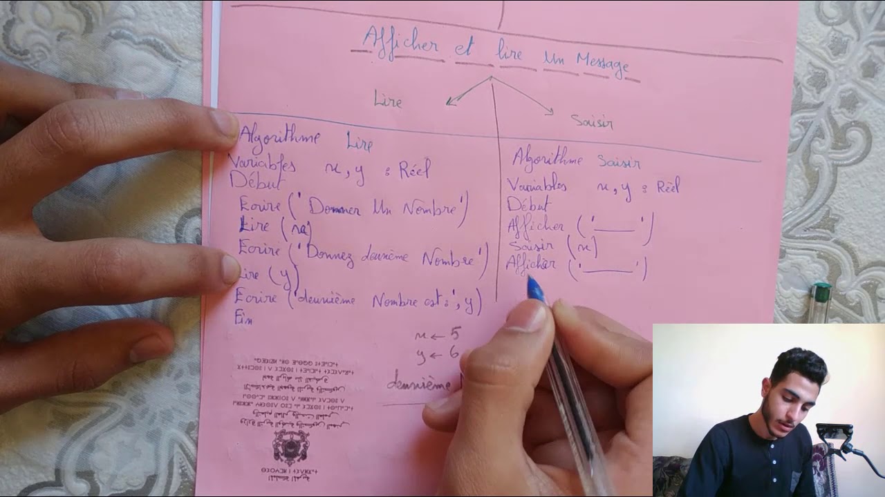 Saisir et lire en algorithme || algorithmique darija EP8 - YouTube
