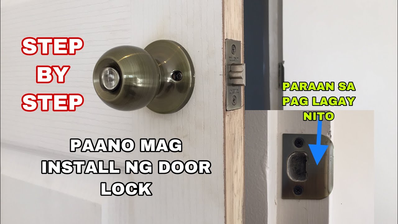 PAANO MAG INSTALL NG DOORLOCK STEP BY STEP - YouTube