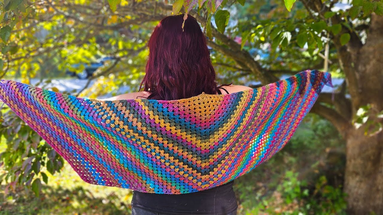 Mulberry Street Shawl Crochet tutorial Ferris Wheel Yarn Lion brand ...