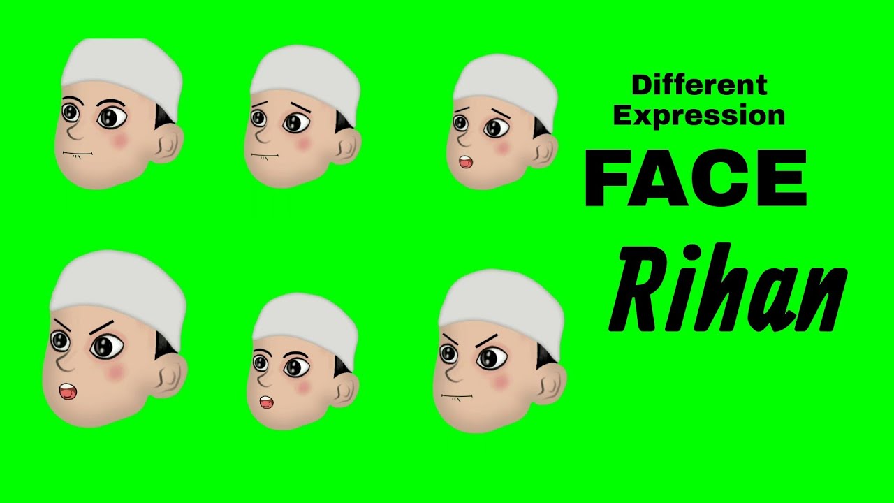 little boy rihan | Face | Green Screen || cartoon character - YouTube