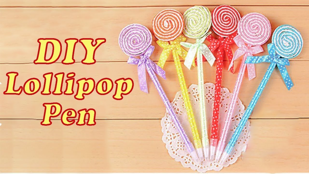 #diy #Ahonikadrawingideas&craft.. #lollipop pen.. How make to easy ...