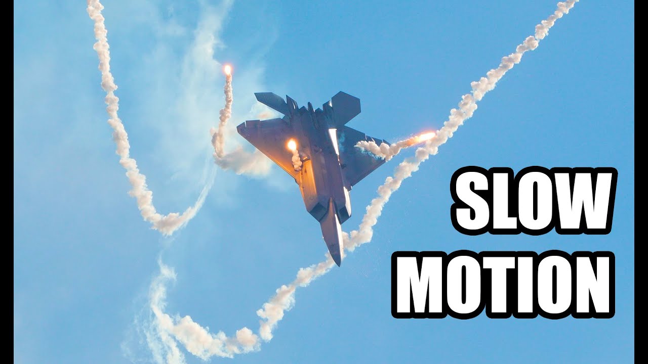 F-22 Raptor Backflip Shooting Flares in Slow-mo - 2023 Pacific Airshow ...