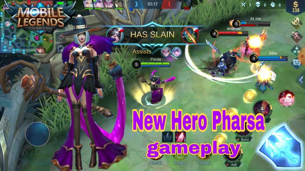 New Hero Pharsa gameplay - Mobile Legends Bang Bang - YouTube
