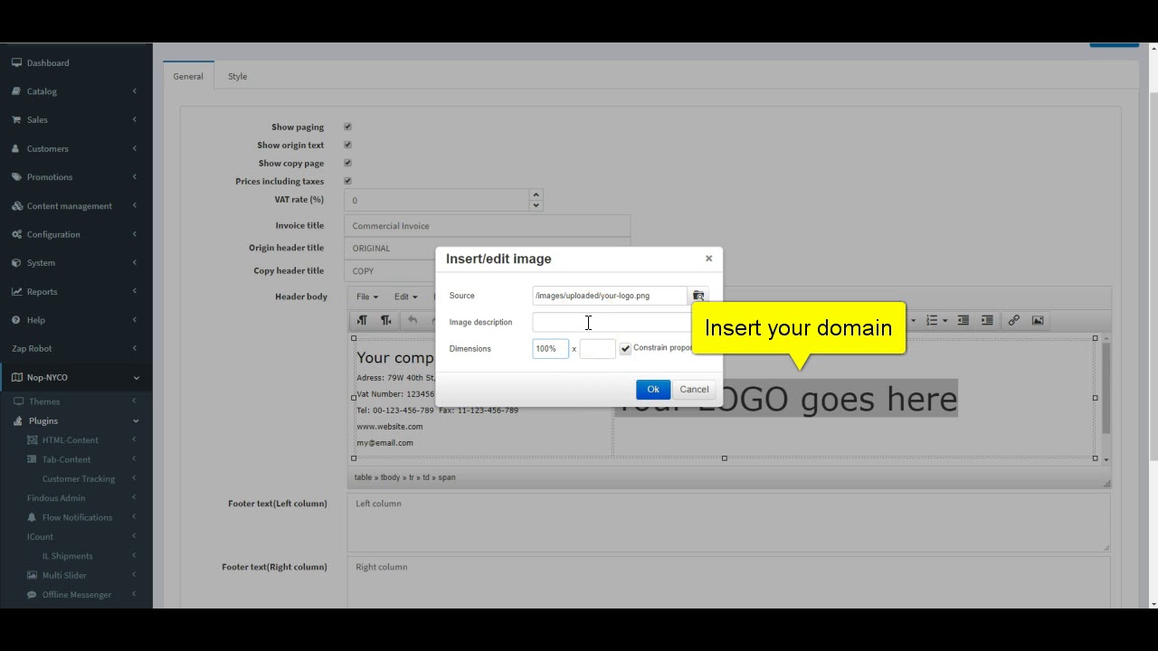 nop NYCO - PDF invoice Plugin tutorial for nopCommerce - YouTube