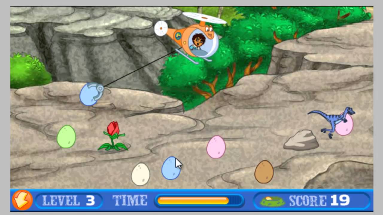 Go Diego Go - Diego Egg Pick Up - Dora Games [Kids Games review] - YouTube