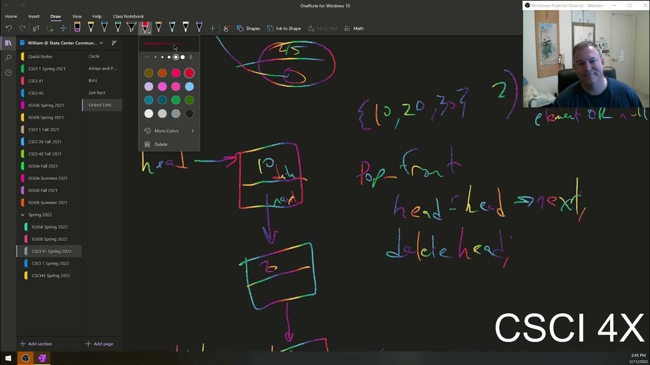 Linked Lists Part II: More Push and Pop functions - YouTube