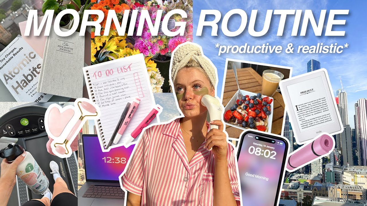 MY PRODUCTIVE BUT REALISTIC SUMMER MORNING ROUTINE | journaling, skin ...