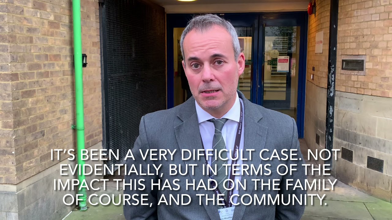 Reaction to the sentence of Ibrahim Khan following the fatal stabbing ...