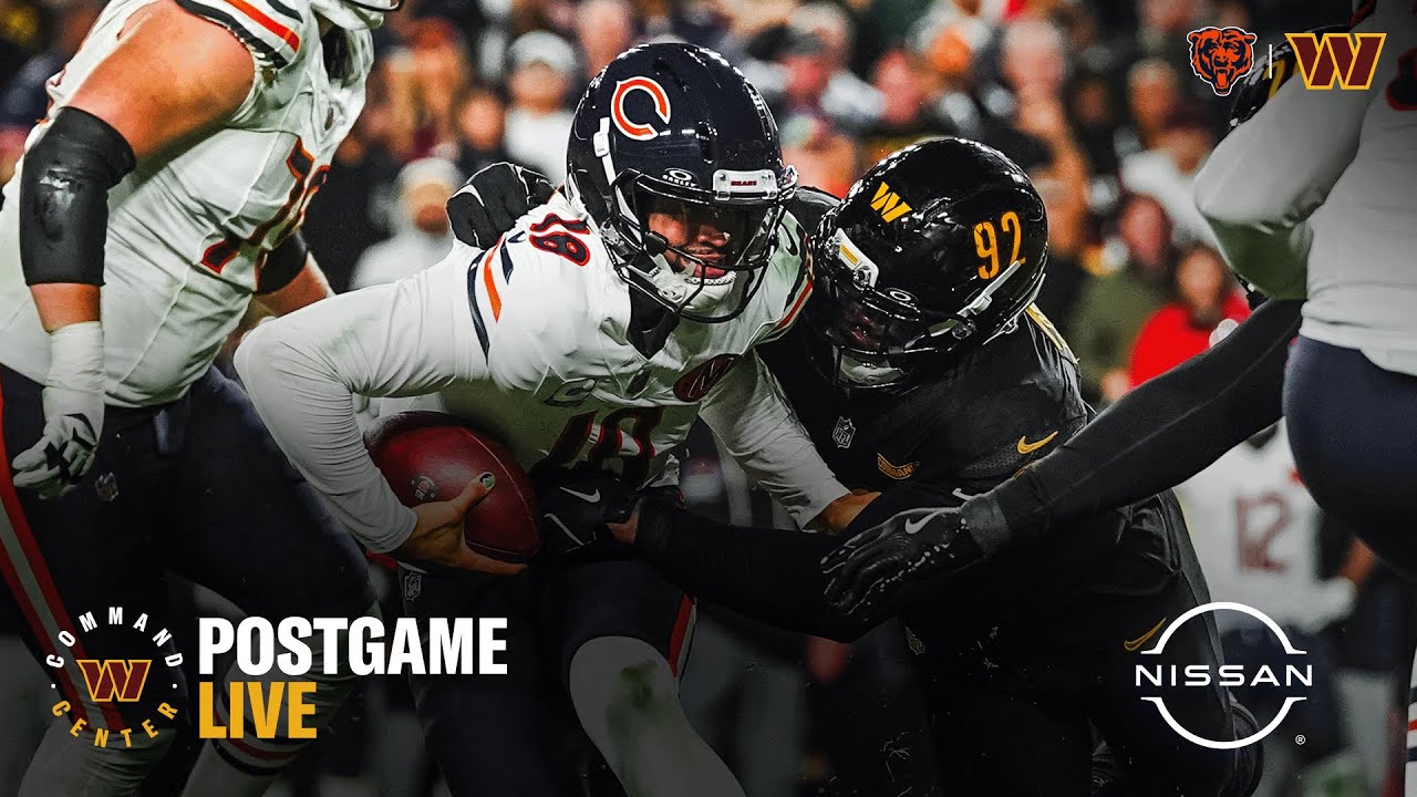 Postgame LIVE: Commanders Fall to the Bears, 25-24, on Monday Night ...