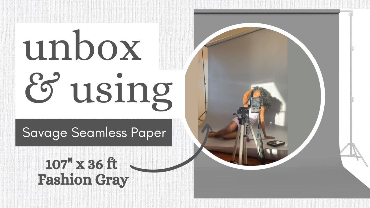 Unboxing & Using Savage Backdrop 107 inch wide Fashion Grey - YouTube