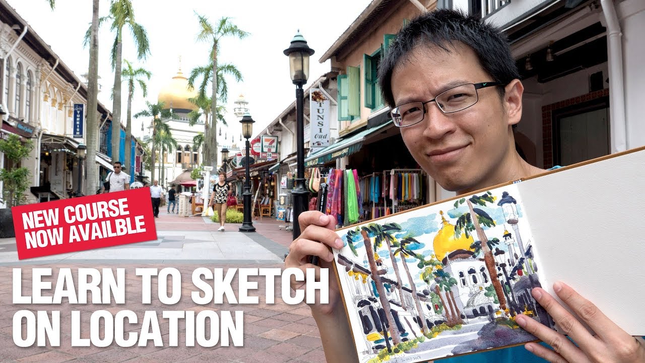 Learn to Sketch on Location with my new course \\ Look back at 2017 ...