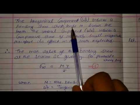 Beam strength for spur gear teeth(Lewis equations ),part-2,unit-5,DME ...