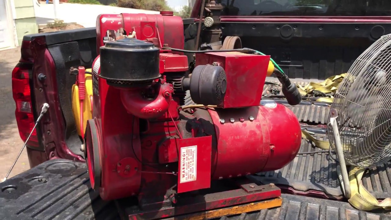 Winco Generator Powered by Wisconsin a S12-D Built 1974 - YouTube