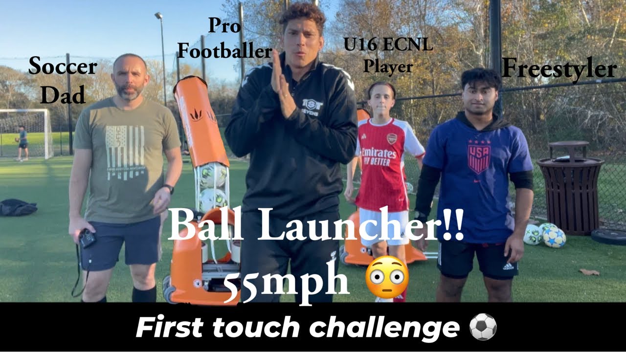 First touch test ⚽️ vs. a Ball Launcher at 55mph 😳 - YouTube
