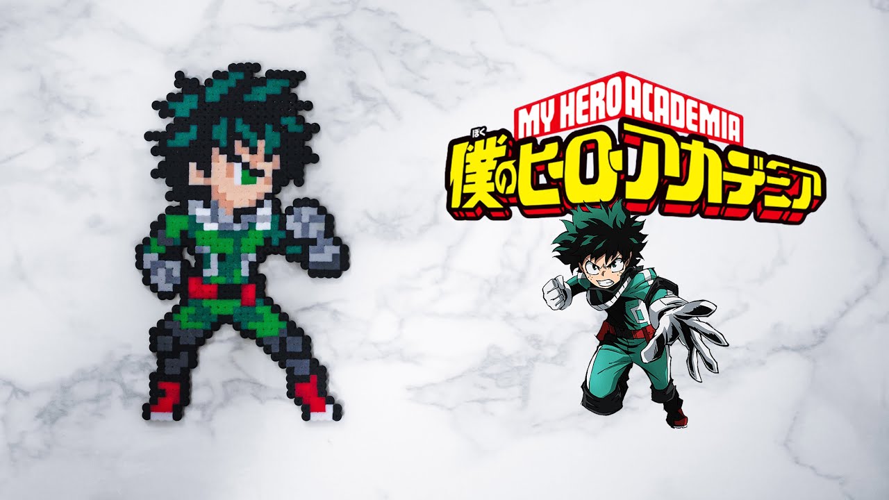 Making Izuku Midoriya (Deku) from My Hero Academia (Hama/Perler/Artkal ...