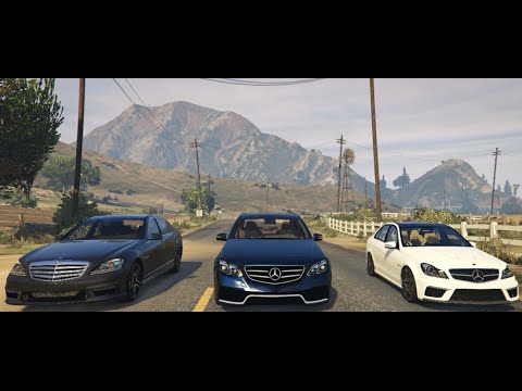GTA V | MERCEDES C63 AMG VS. E63 AMG VS. S65 AMG | GTA 5 MOD - YouTube