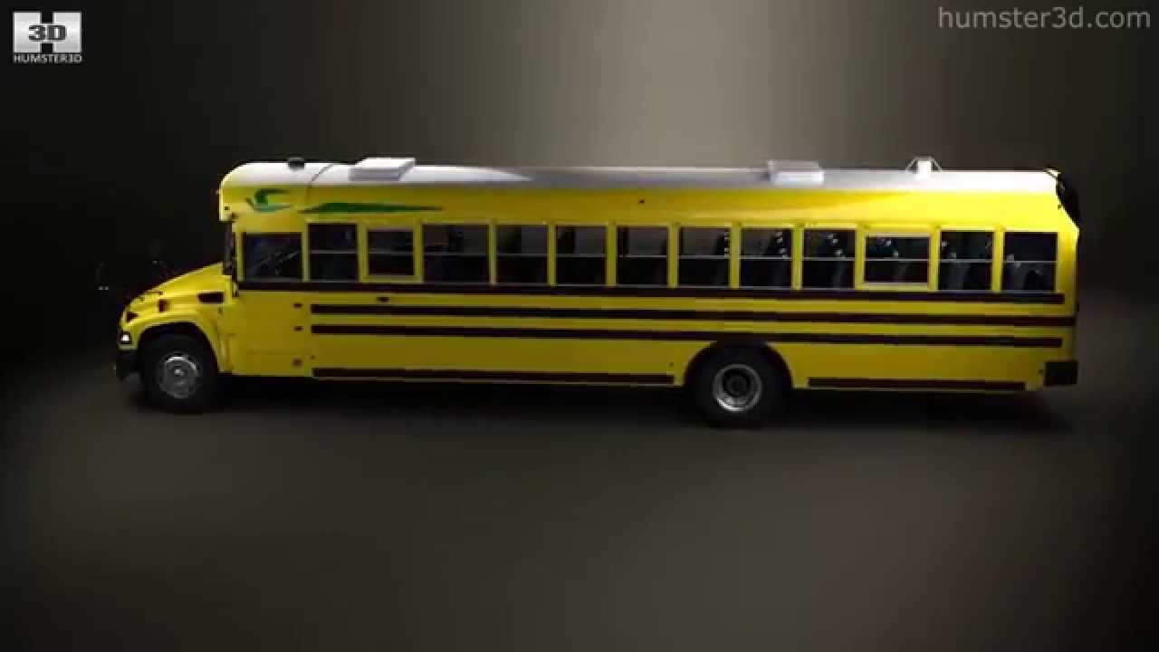 Blue Bird Vision School Bus 2015 by 3D model store Humster3D.com - YouTube