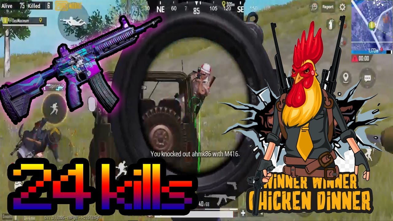 PUBG MOBILE+ONE MAN ARMY+POWER OF M416 - YouTube