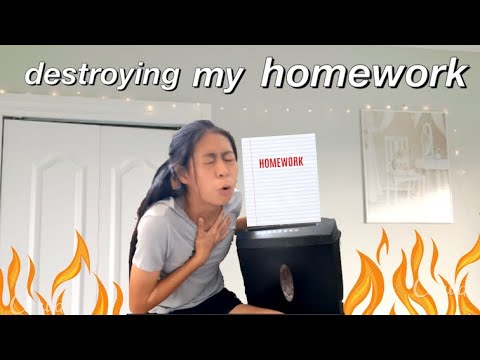 i destroyed my homework... - YouTube