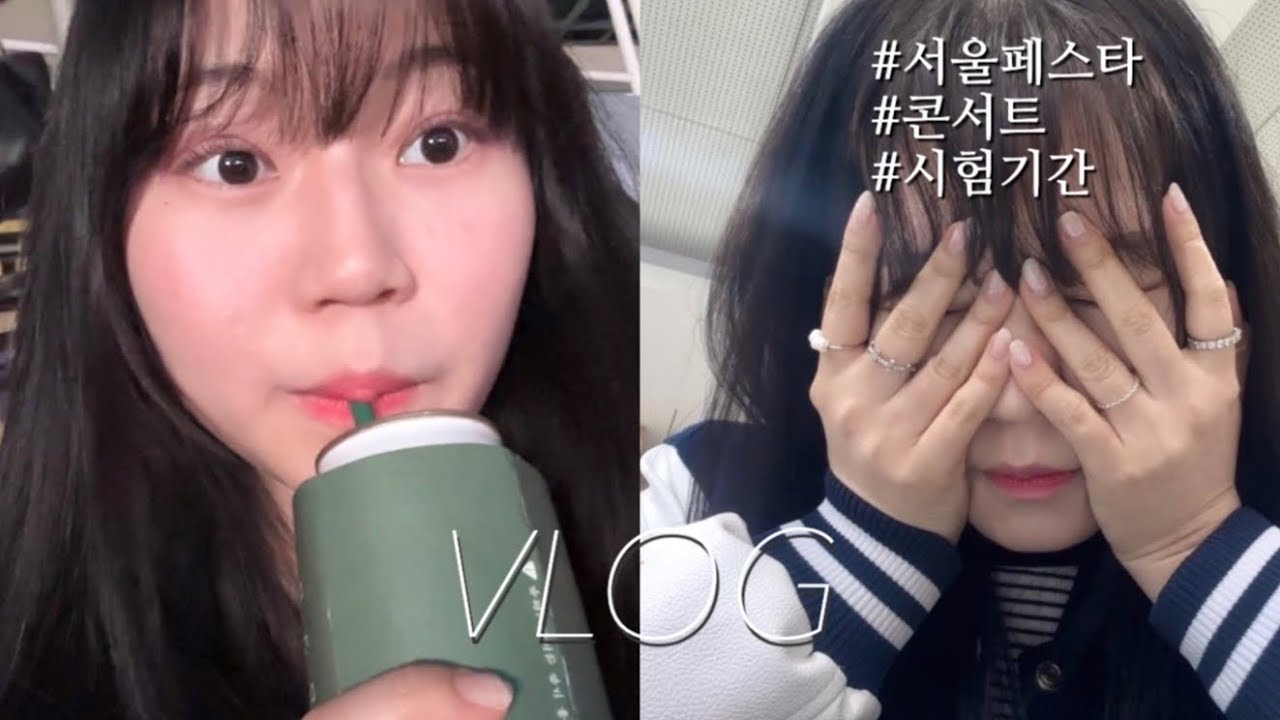 Vlog 시험기간 브이로그 근데 이제 공부는 안하는😅서울페스타 콘서트😎서울대 전공시험🖤시즈니 브이로그•더보이즈🍀엔하이픈🐼