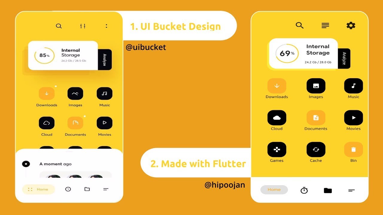 UI Bucket design Time lapse | Flutter - YouTube