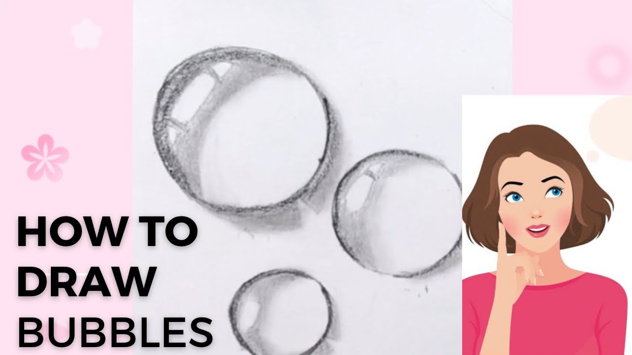 How to draw bubbles |bubble drawing |easy bubble draw @AnumArtAcademy ...