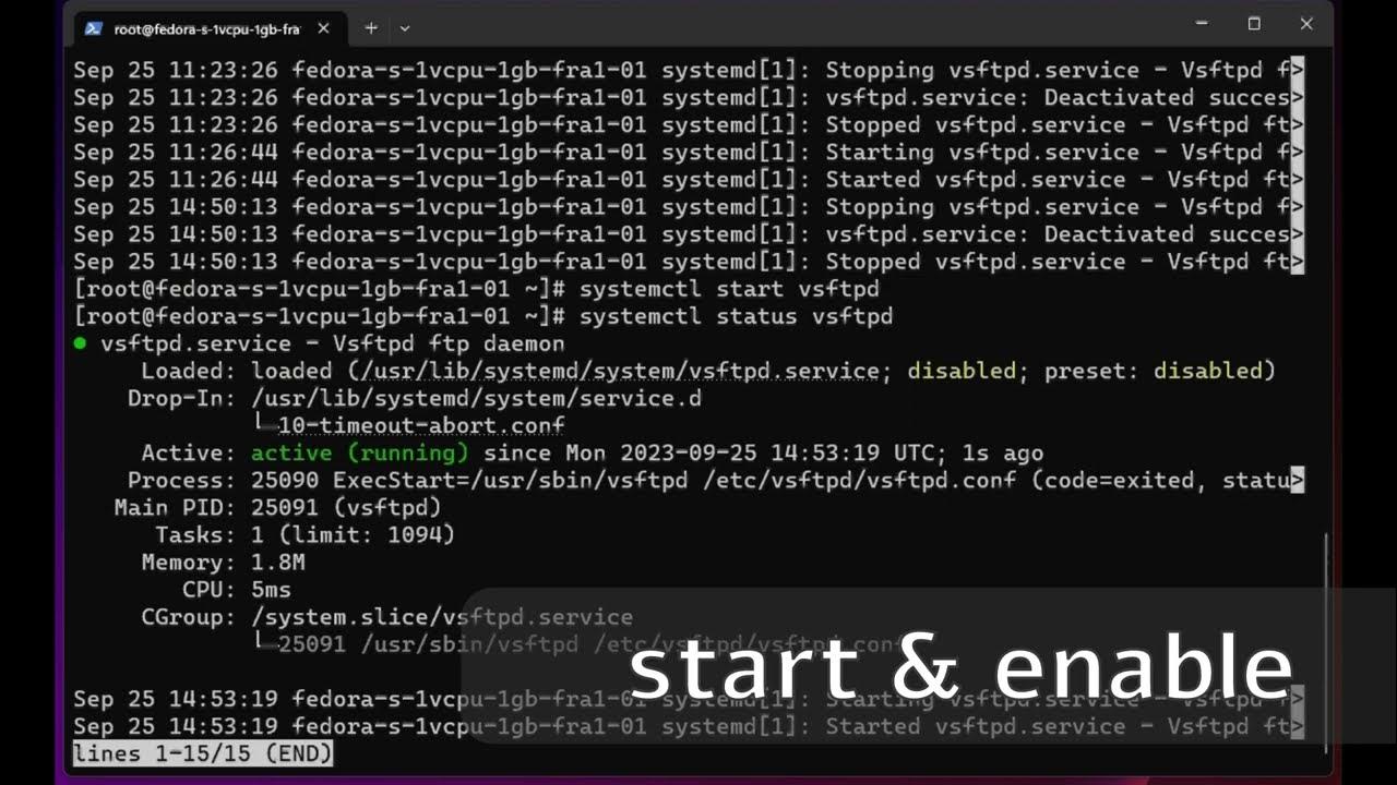 Install Vsftpd to configure FTP Server on Fedora 38 - YouTube