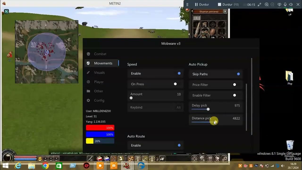 Metin2 Güncel Hile V3 MobWare Ücretsiz İndir - lvl bot, farm bot ve daha fazlası - YouTube