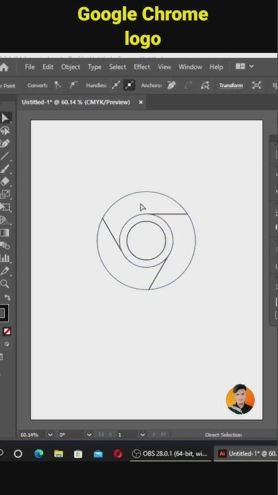 How to Create Google Chrome Logo in Adobe Illustrator #short #shorts - YouTube
