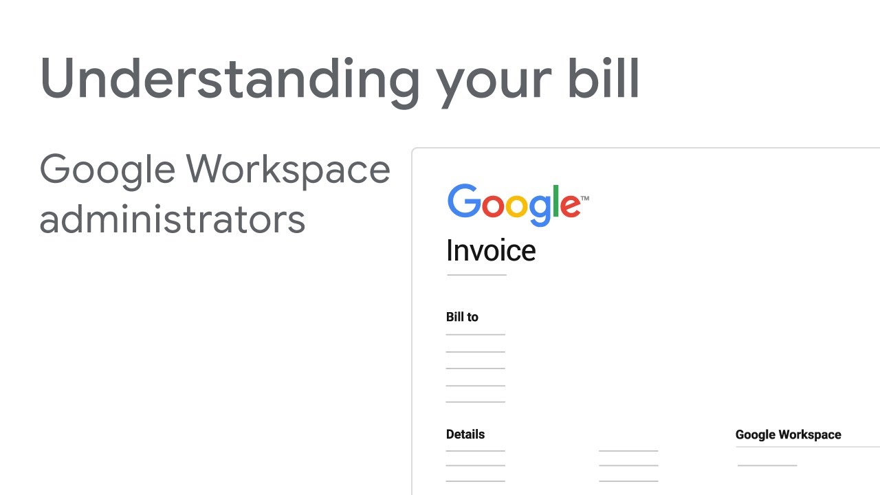 Understand your Google Workspace bill - YouTube